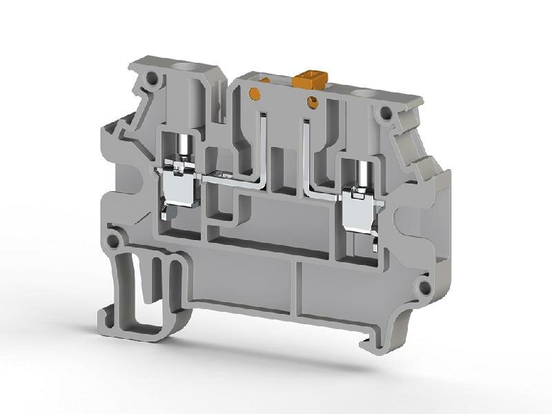 Клеммник с размыкателем на DIN-рейку 2.5кв. мм сер. AVK 2.5 A Klemsan 304419