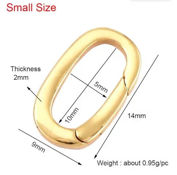 Замок-скоба K11 Small Gold, 14x10x9 мм, 2 мм