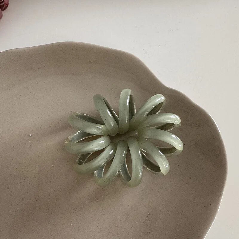 Пастельные спиральные резинки для волос Зеленый, Light green