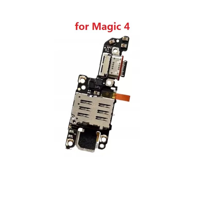 USB-разъем для зарядки, плата порта, гибкий кабель для Huawei Honor Magic 4 Pro с запасными частями для устройства чтения SIM-карт