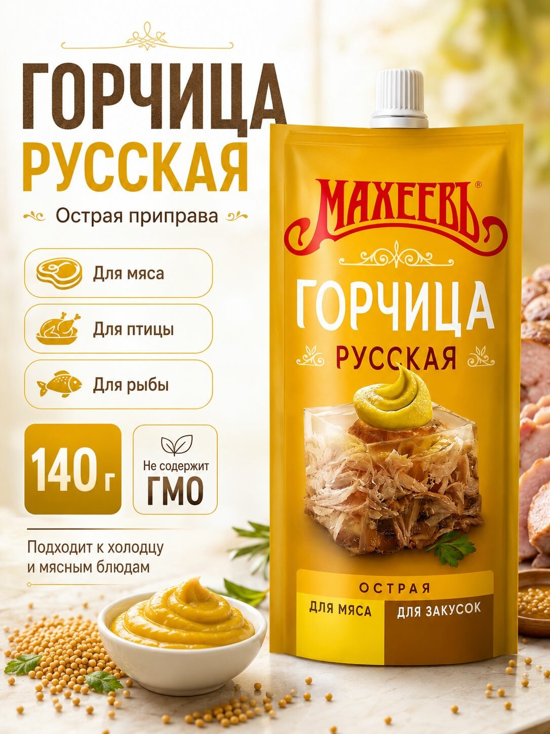 Горчица Махеевъ Русская 140 г