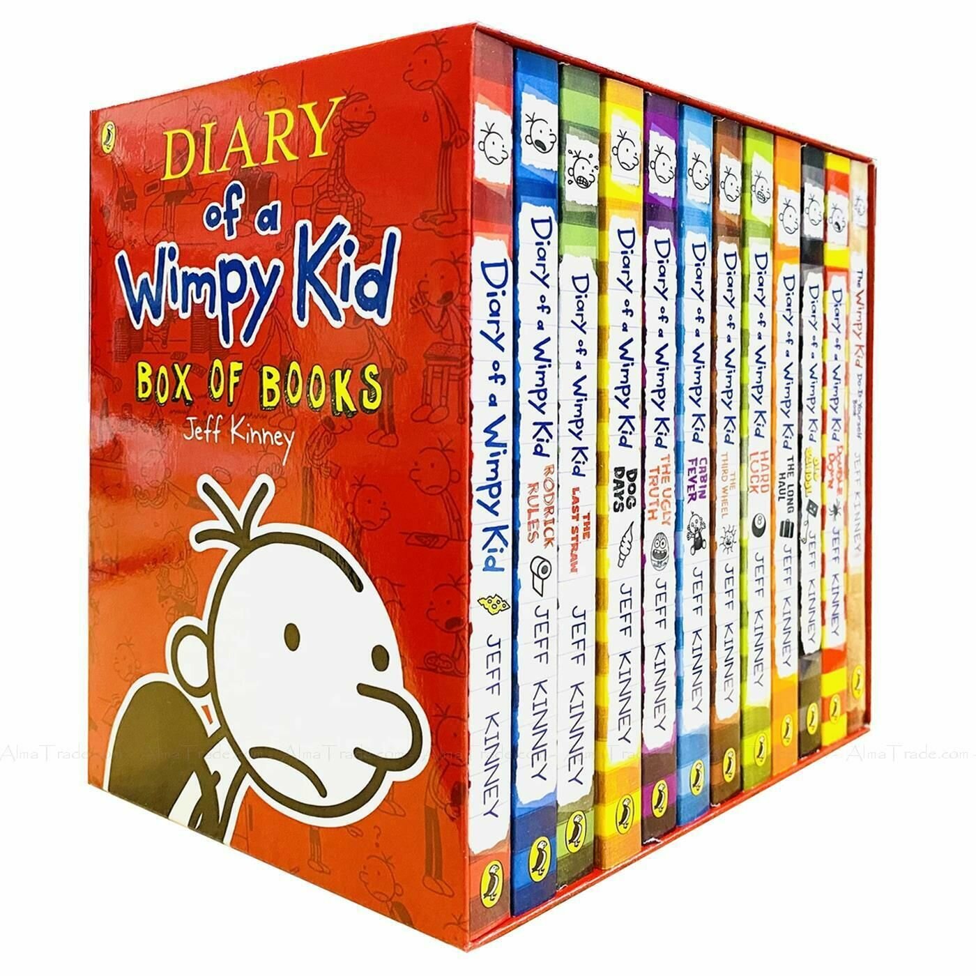 Набор из 12 книг"Diary of a Wimpy Kid" в мягкой обложке
