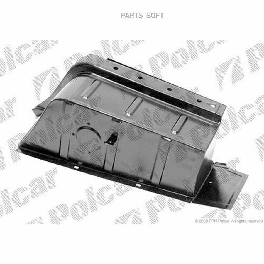 Подножка левая MB 207D-410 77-95 больш, с частью порога, с фрагментом подкрылка, с креплением от официального дистрибьютора, POLCAR, артикул 5061391