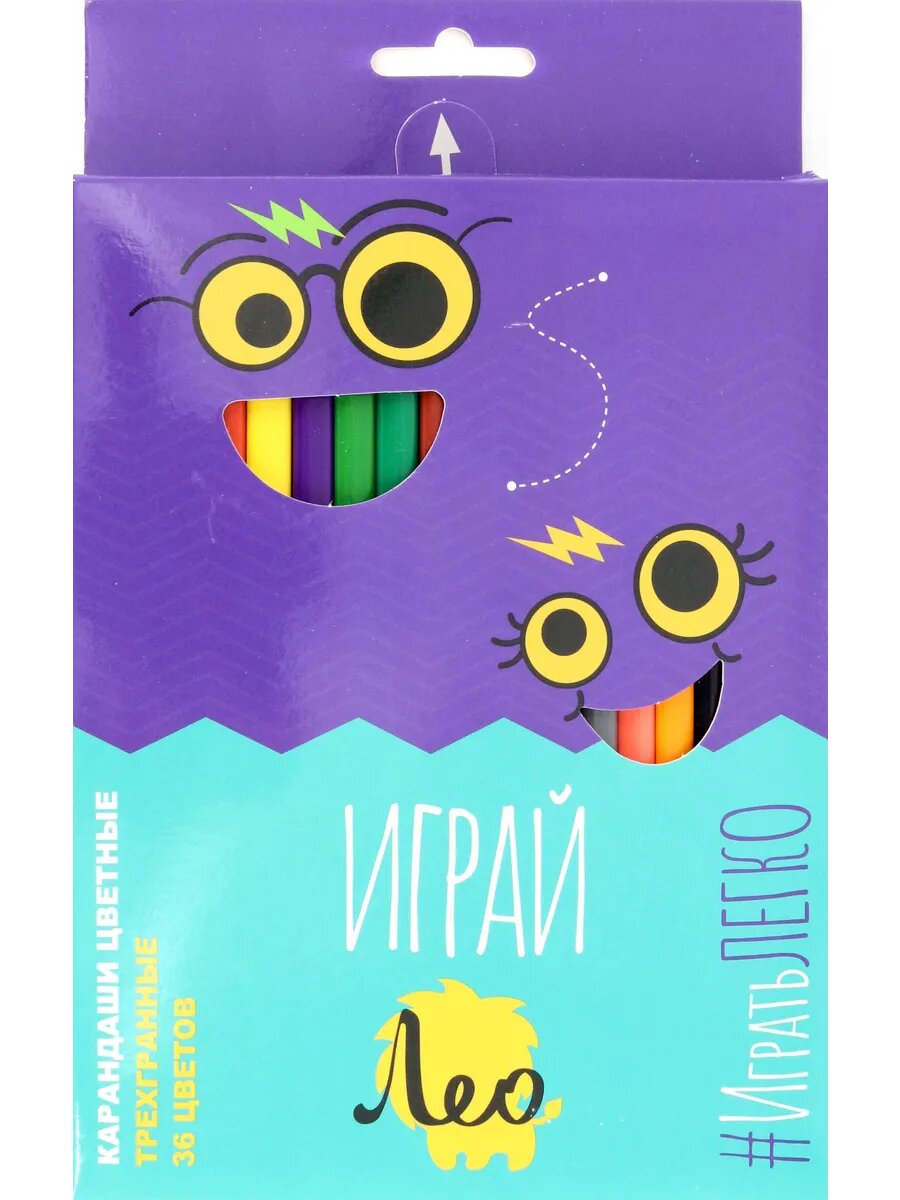 Карандаши цветные Играй, 36 цветов