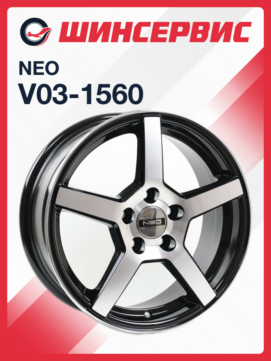 Литой колесный диск NEO V03-1560 R15.0x6.0J 5x100.0 ET38.00 ЦО57.10 для автомобиля