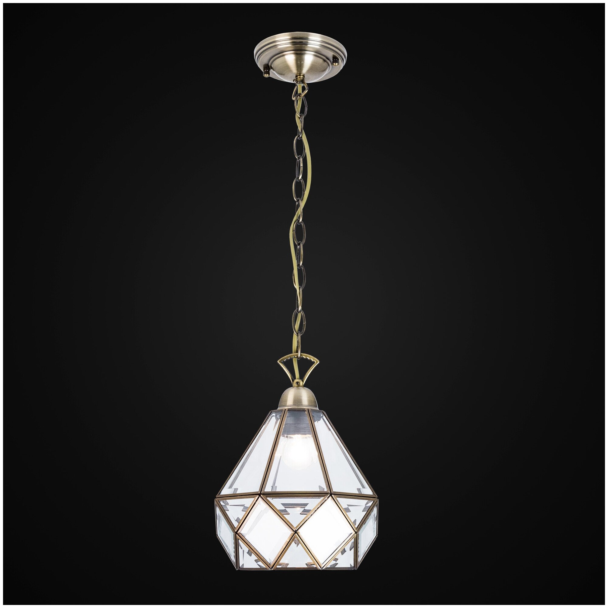 Citilux Витра-1 CL442110 Подвесной светильник витражный Бронза