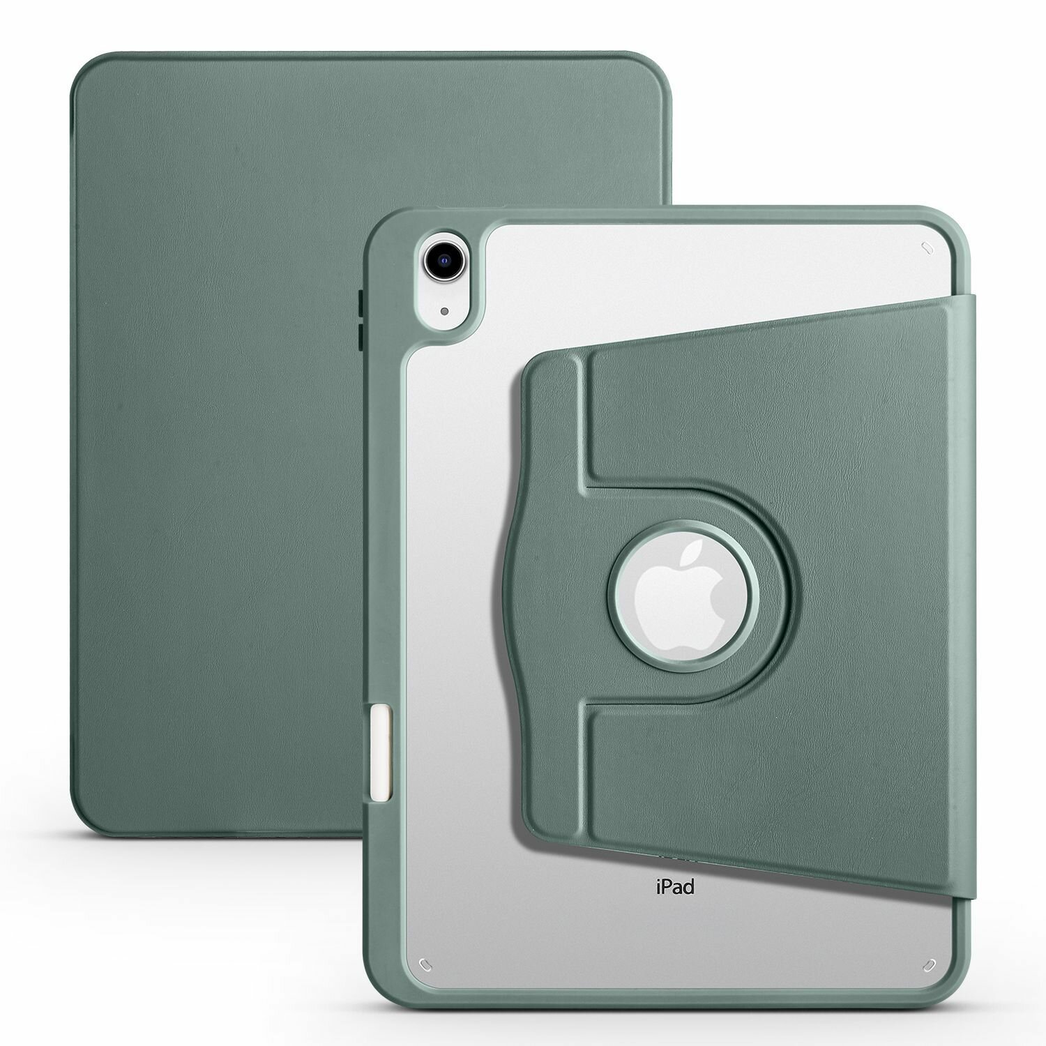 Чехол для iPad Pro 12.9" (2018-2022) с подставкой 360 и держателем для стилуса темно-зеленый