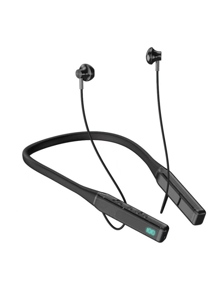 Беспроводные стерео-наушники с двойным слухом, Bluetooth, прозрачные, на шейку, для движения