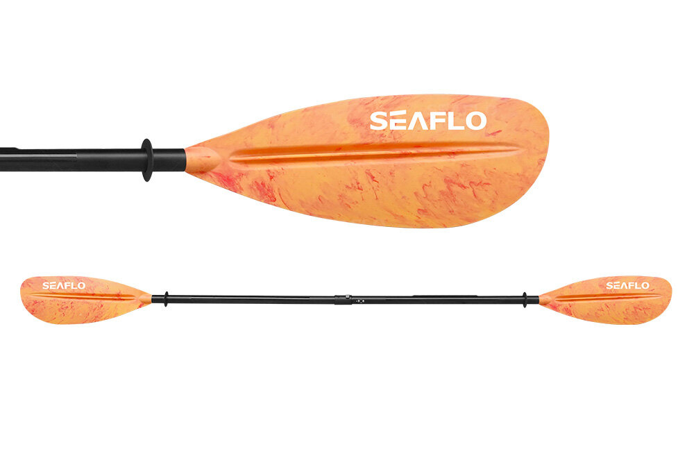 Весло SEAFLO для каяка (байдарки, пакрафта) телескопическое 220-230 см, оранжевое, арт. TA06-230-A2
