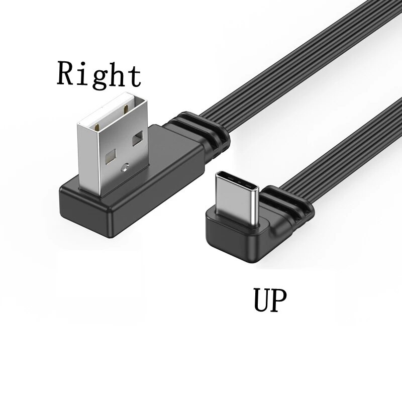 Плоский кабель USB Type-C - USB, 10 см, USB RI TYPE-C UP