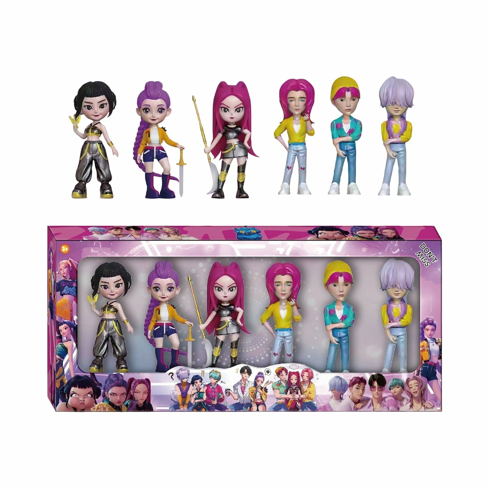 Набор для украшения рабочего стола Trendy Idol Doll в подарочной упаковке, 6 штук, офисное украшение