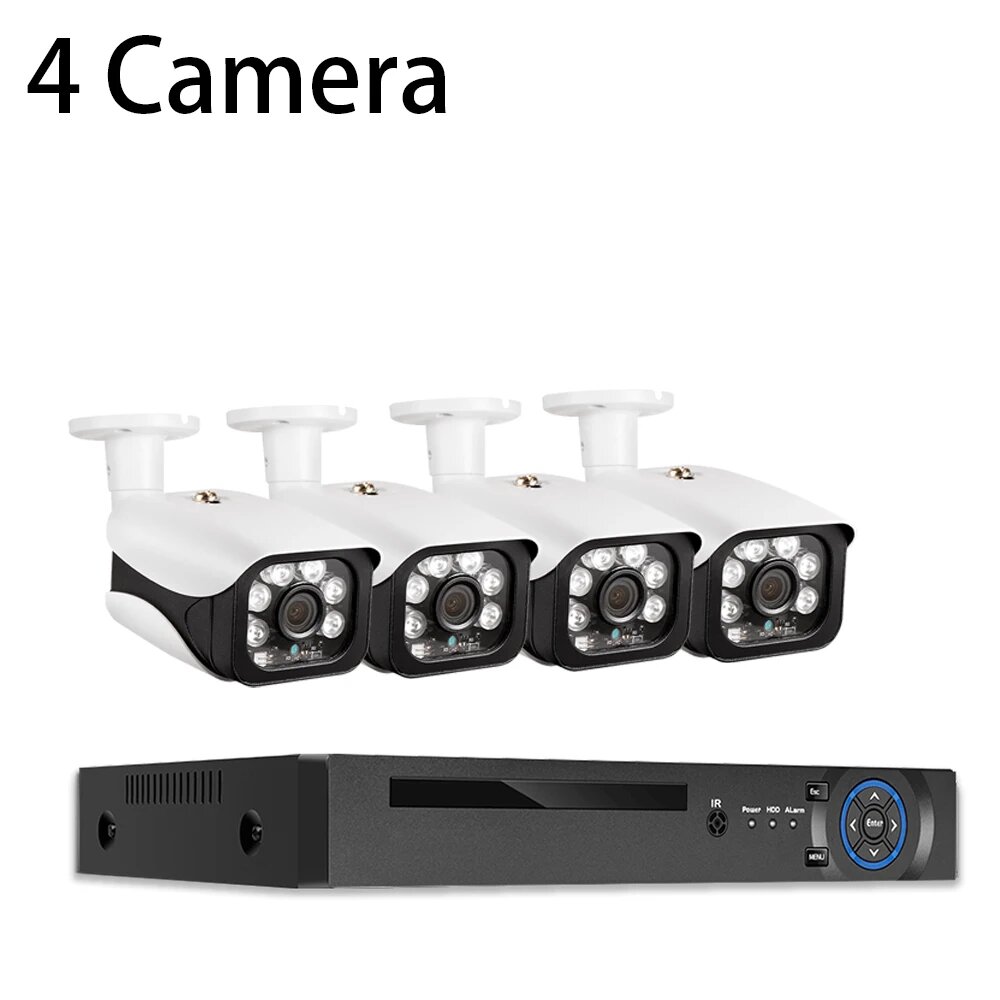 8-канальный набор DVR AHD 5MP HD 2K система видеонаблюдения для безопасности наружные и внутренние водонепроницаемые камеры CCTV 8CH система DVR