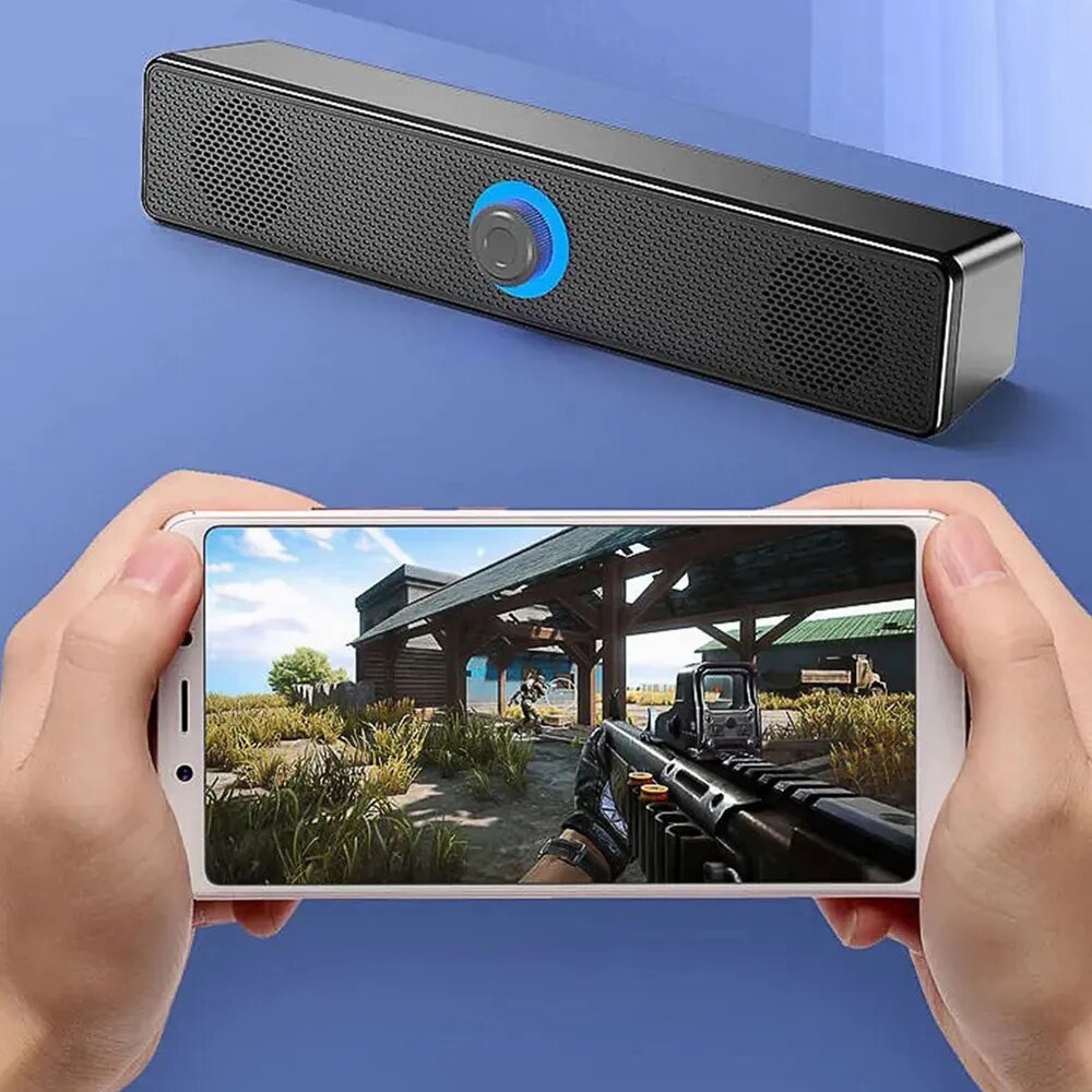 Колонки компьютерные Bluetooth 5.0 и проводное подключение, мощный бас