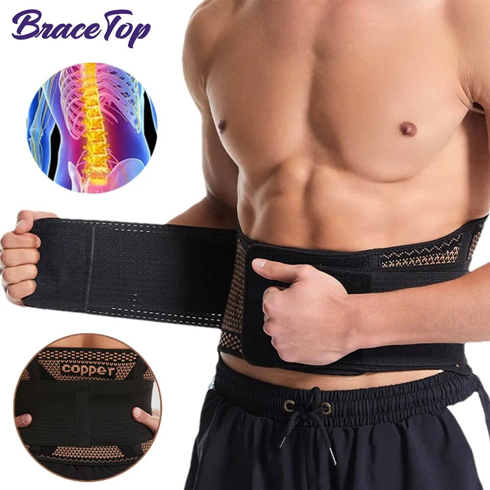 Медный регулируемый бандаж для поддержки талии BraceTop M
