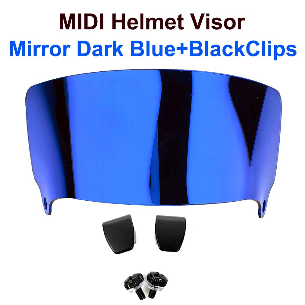 MIDI Зеркальные акриловые визоры для шлемов ER115 Mirror Dark Blue