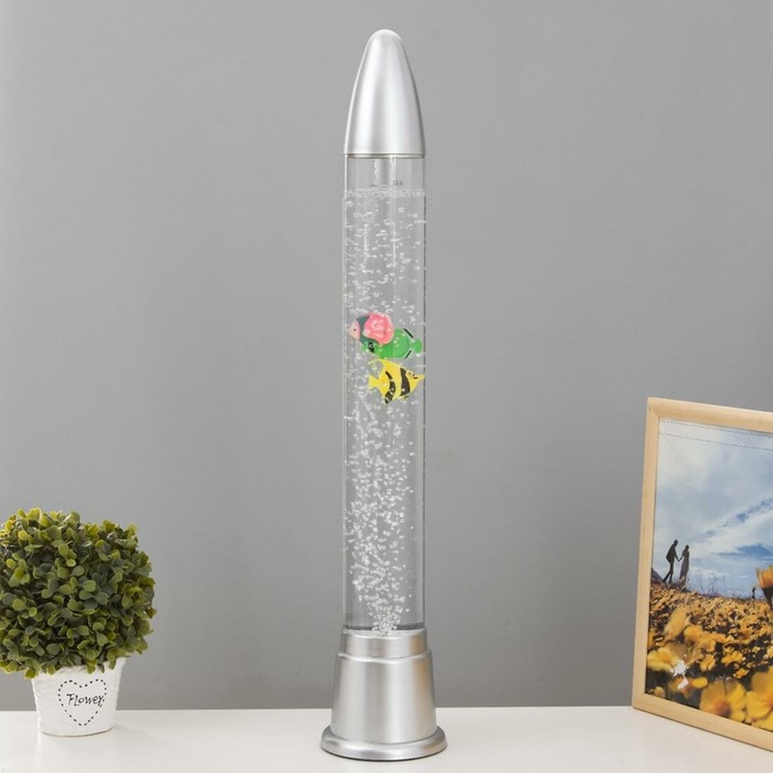Светильник RISALUX "Ракета" LED, лава, аквариум, h=70 см