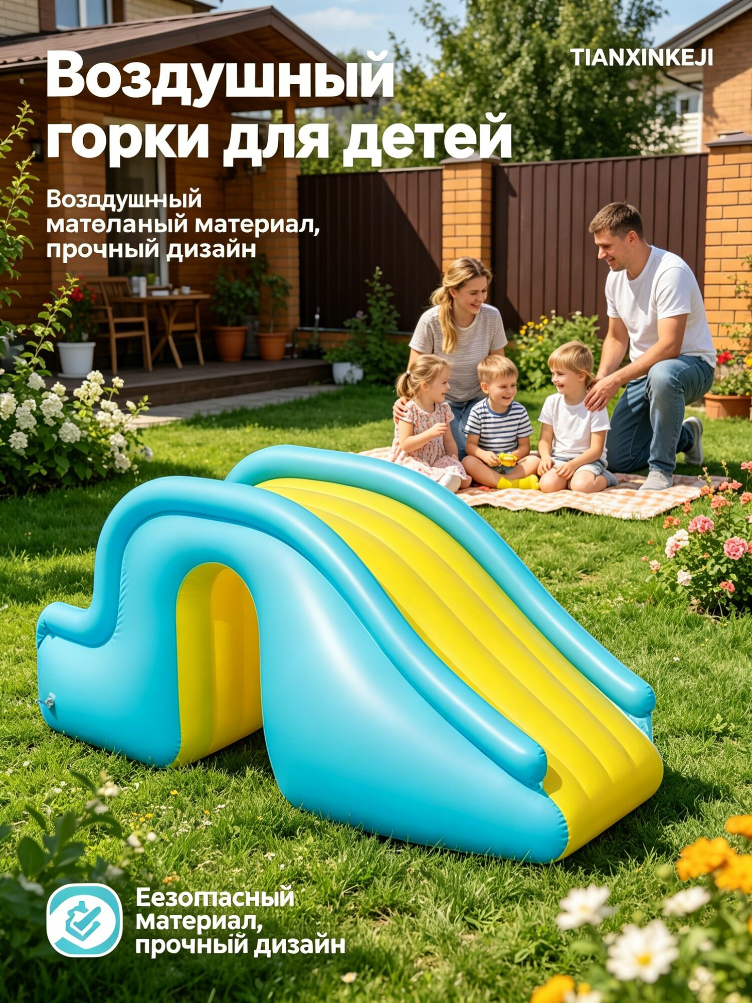 Надувная водная горка-бассейн, летние товары для детей, для дома и улицы