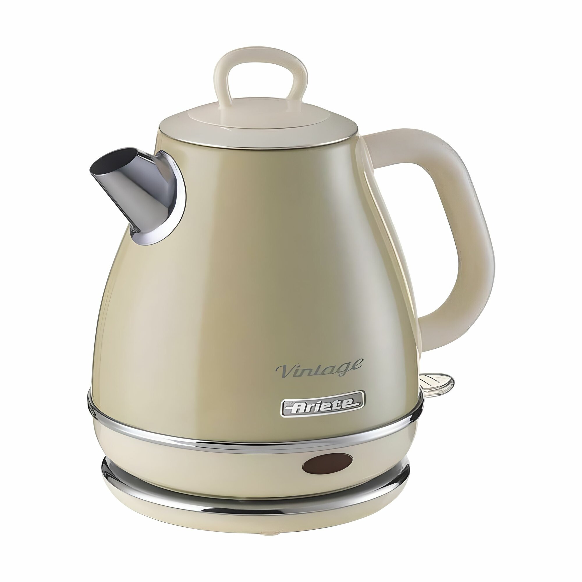 Электрочайник Ariete 2868/03 Vintage Piccolo, 1630 Вт, 1 л, металлический корпус, бежевый