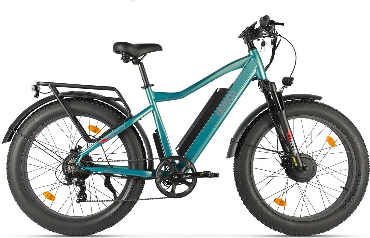 Электровелосипед Eltreco BigCat Dual Next, зеленый