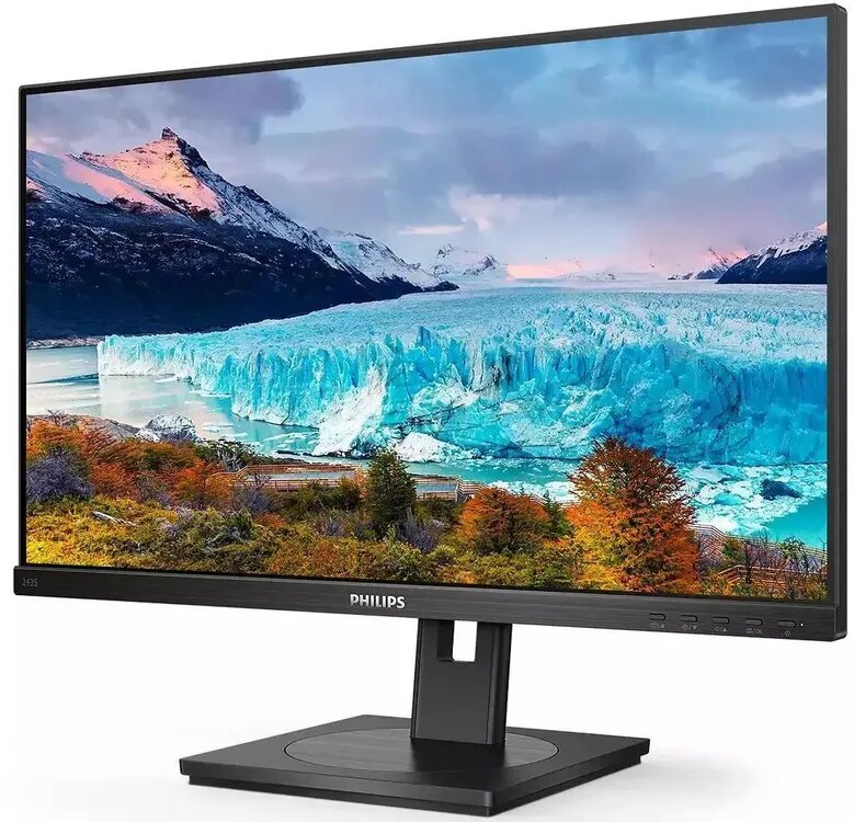 Монитор 23.8" Philips 243S1, 1920x1080, IPS, 75 Гц, HDMI 1.4, DisplayPort 1.2черный — фото 1