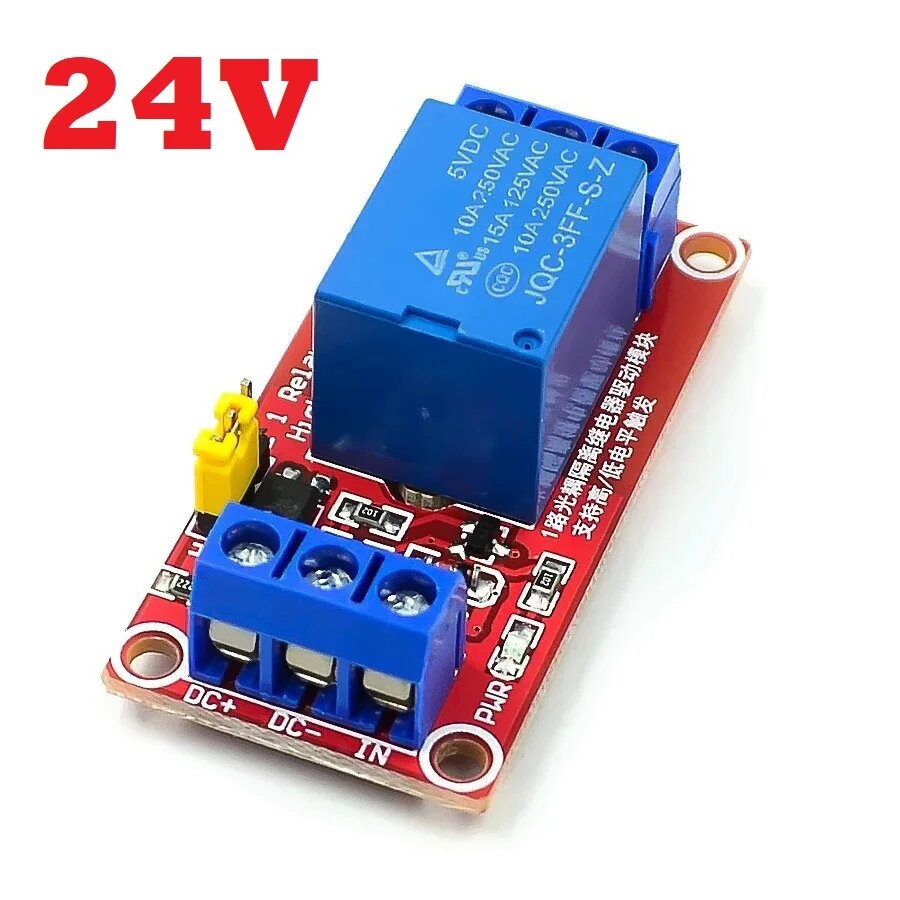 Релейный модуль 1-8 канальный 5В 12В 24В для Arduino 1 Channel 24V