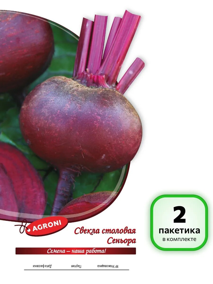 (2 шт.) - Семена Свекла столовая Сеньора (2,0г)