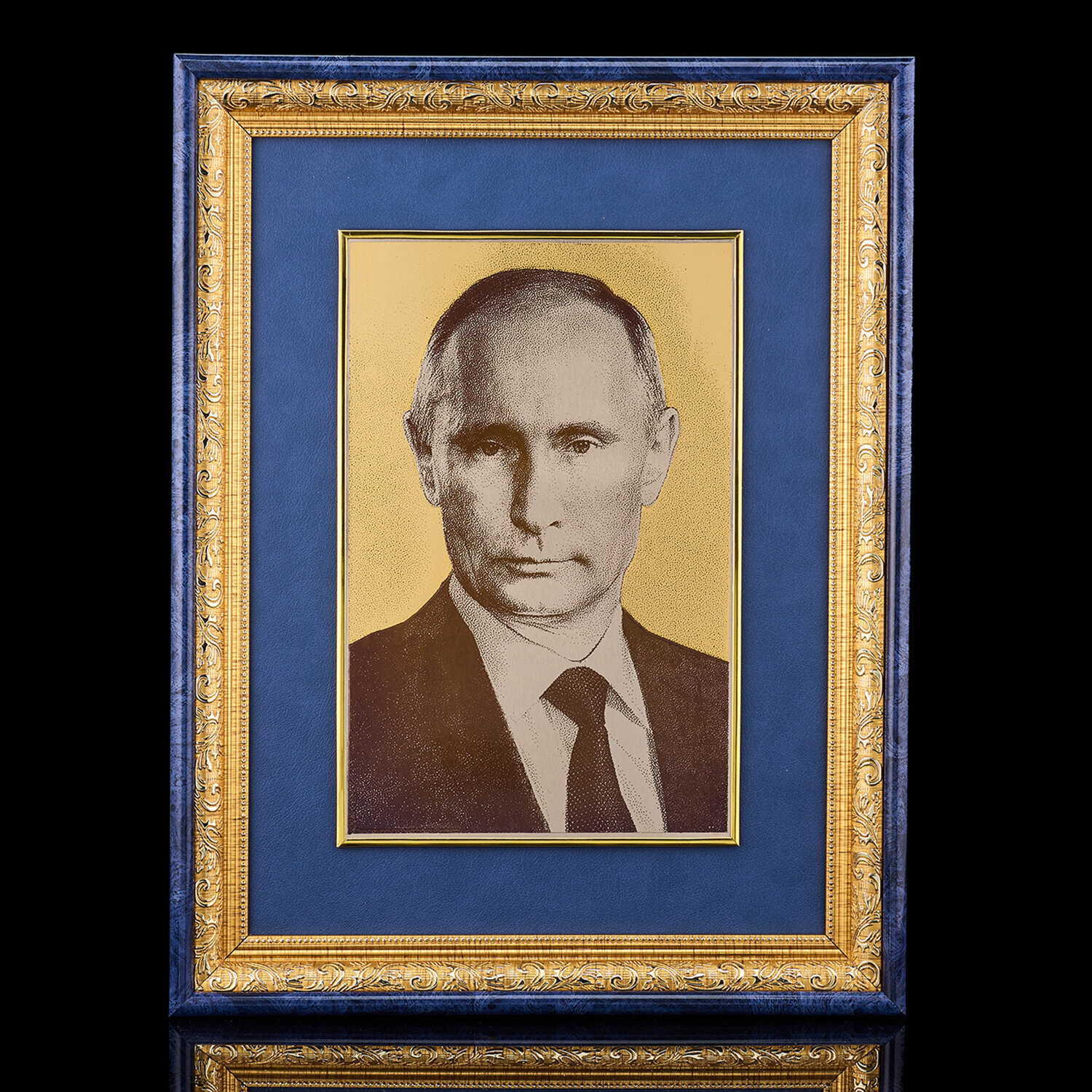 209233 Златоуст гравюра "портрет путина" 36*47(20*30)