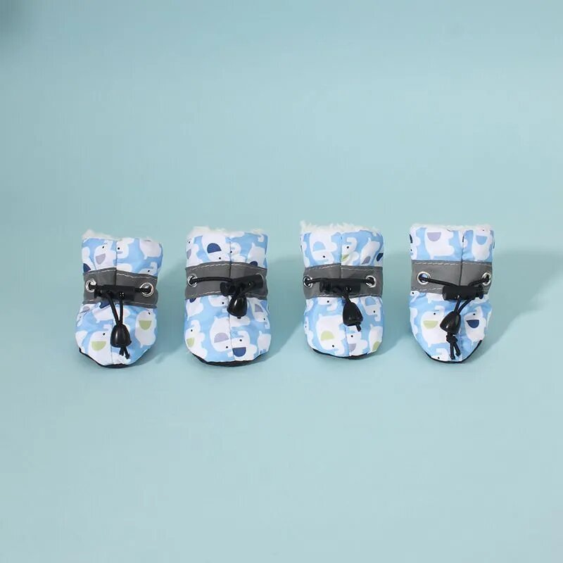 Собачьи ботинки с теплой и противоскользящей подошвой 3.7*3.1cm