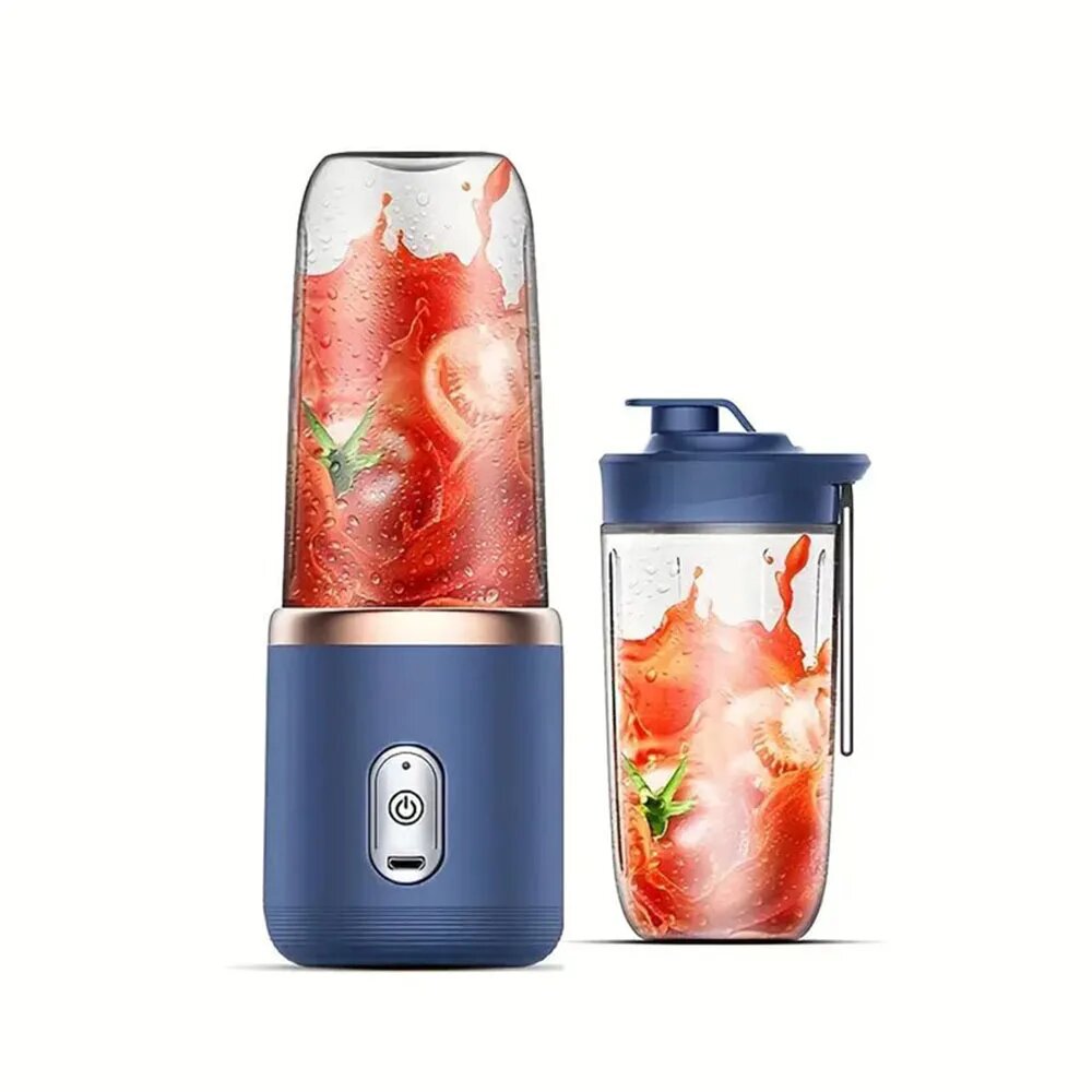 Портативный USB блендер 2 стакана blue