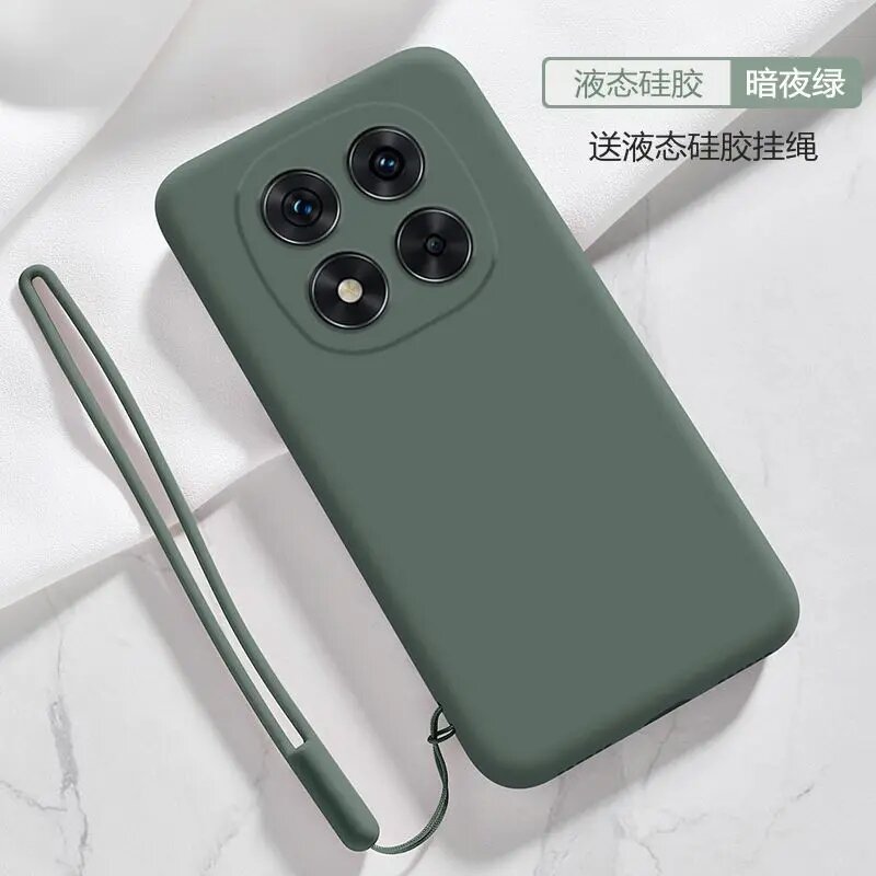 Жидкий силиконовый чехол для Redmi Note 15 Зеленый, Темно-зеленый, dark green, For Note 15 Pro 4G