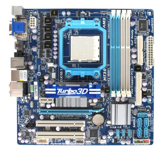 Материнская плата S-AM3 Gigabyte GA-880GM-UD2H, AMD880/SVGA/DVI/HDMI/4DDR3/Sb/Lan/mATX