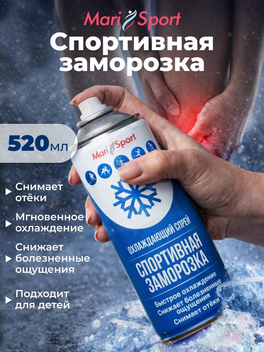 Спортивная заморозка спрей охлаждающий обезболивающий