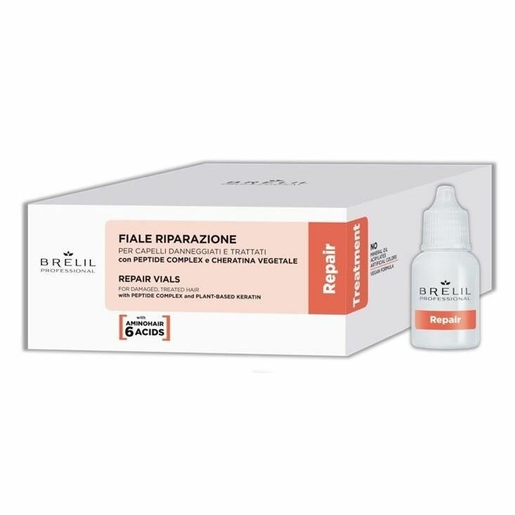 Brelil Professional Восстанавливающее средство для поврежденных волос Repair Vials, 12*7 мл