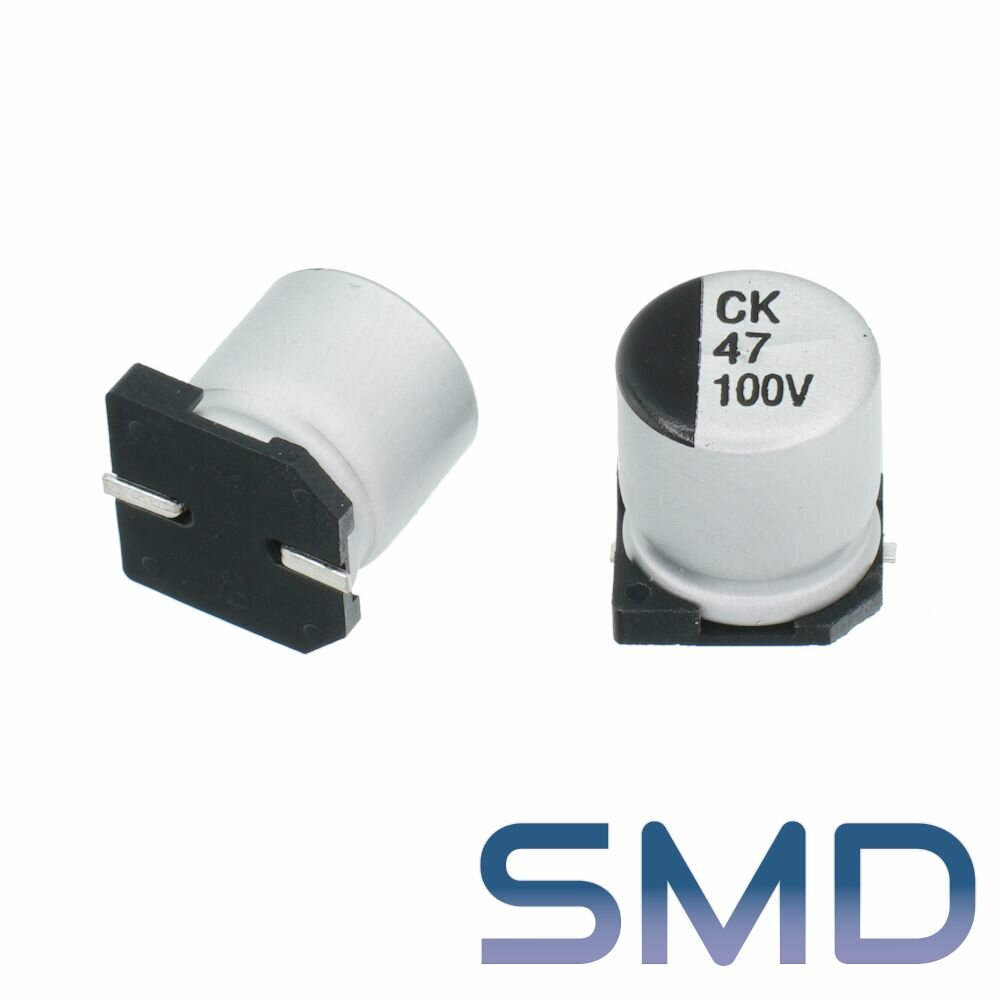 47мкФ 100В / SMD / 10x10,5 / 105 С / конденсатор электролитический (2шт)