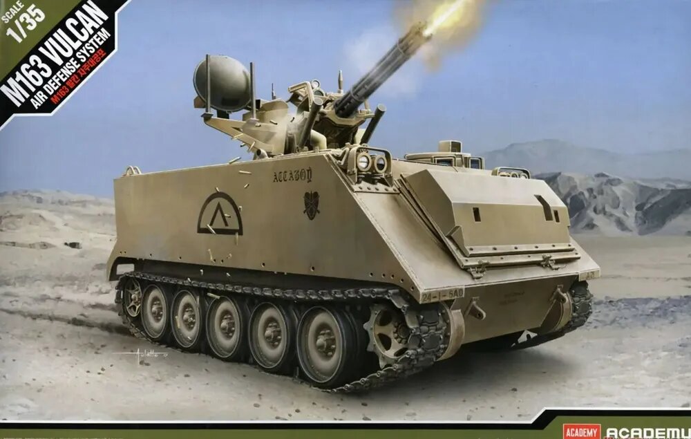 Academy 13507 1/35 M163 Vulcan SPAAG Модель сборки Система противовоздушной обороны