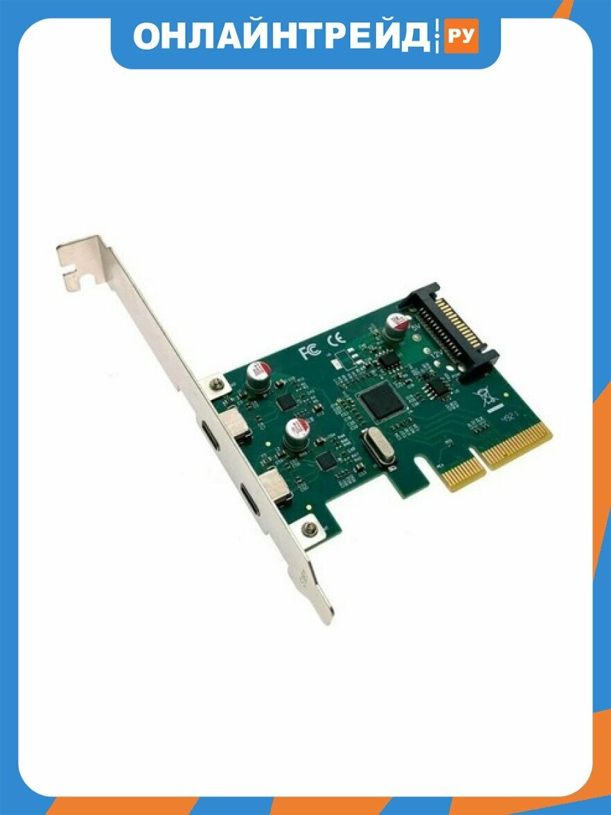 Контроллер Espada PCI-E USB 3.1 Gen2 Type-C 2 порта (PCIeUASM1142)