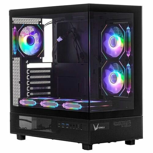 Компьютерный корпус Formula V Line Crystal Z8 FLOE (Crystal Z8 FLOE Black) черный - Midi Tower, ATX, USB 3.2 Gen 1 Type-A, USB 3.2 Gen 1 Type-C