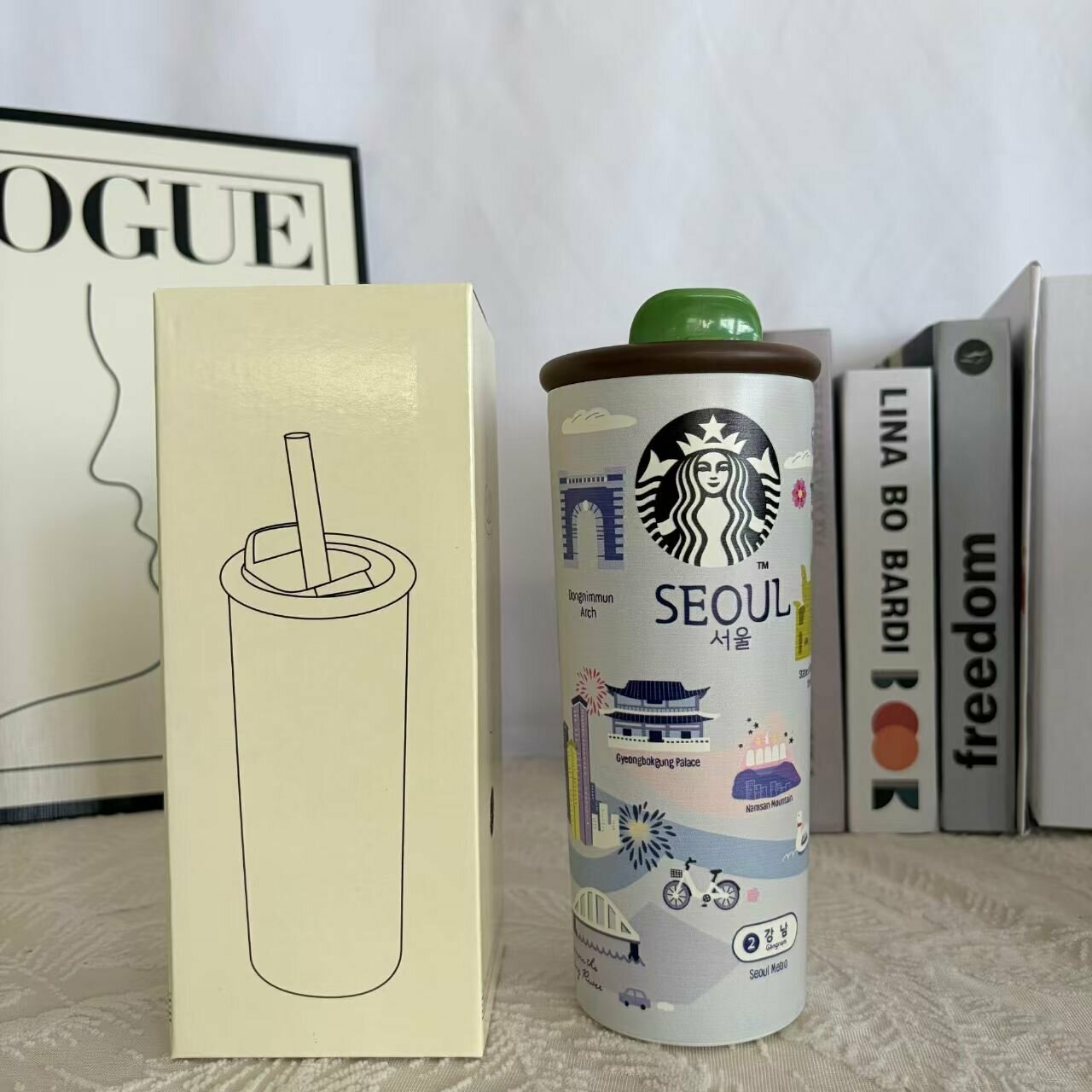 Термокружка Starbucks с изображением города. Доступны различные варианты дизайна.
