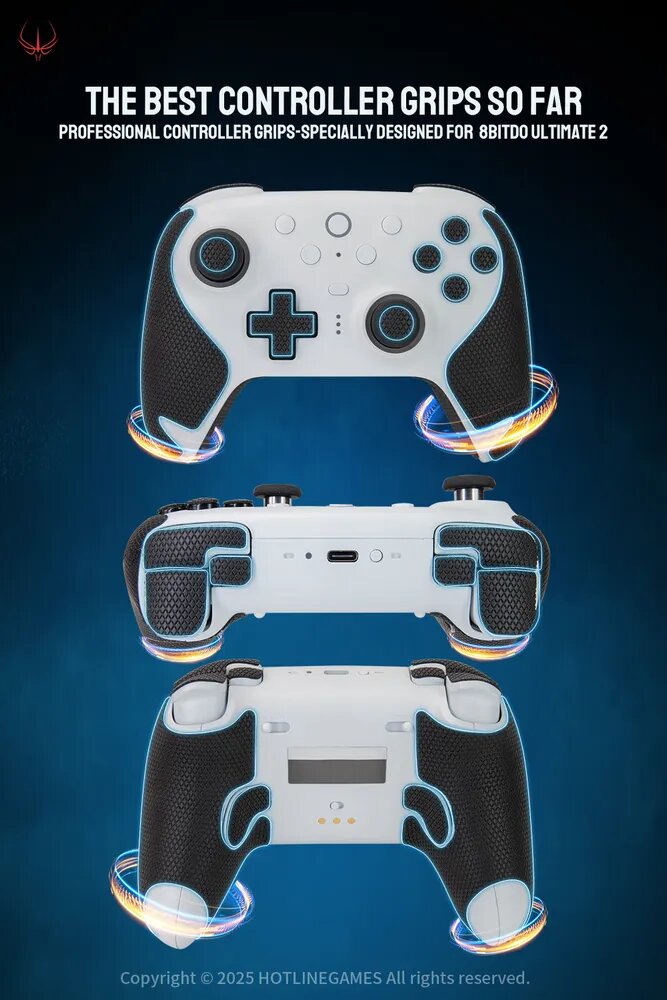 For 8BitDo Ultimate 2 Wireless / HOTLINE GAMES / Нескользящие наклейки для геймпада