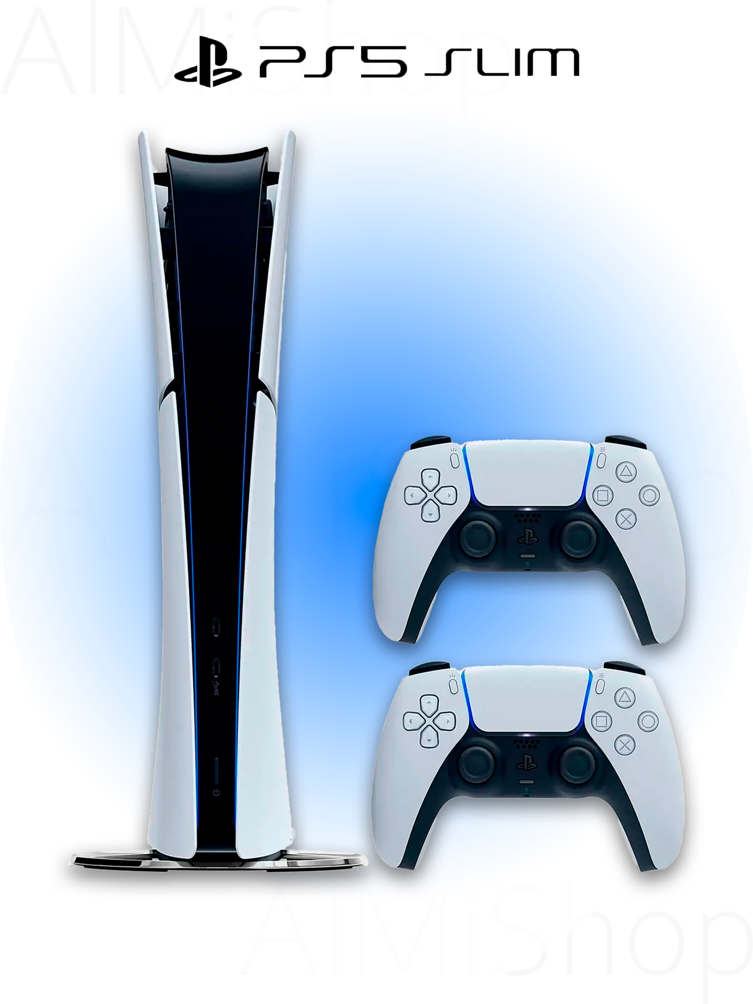 Игровая приставка Sony PlayStation 5 slim DIGITAL (без дисковода), 1TB + 2-й геймпад (белый)