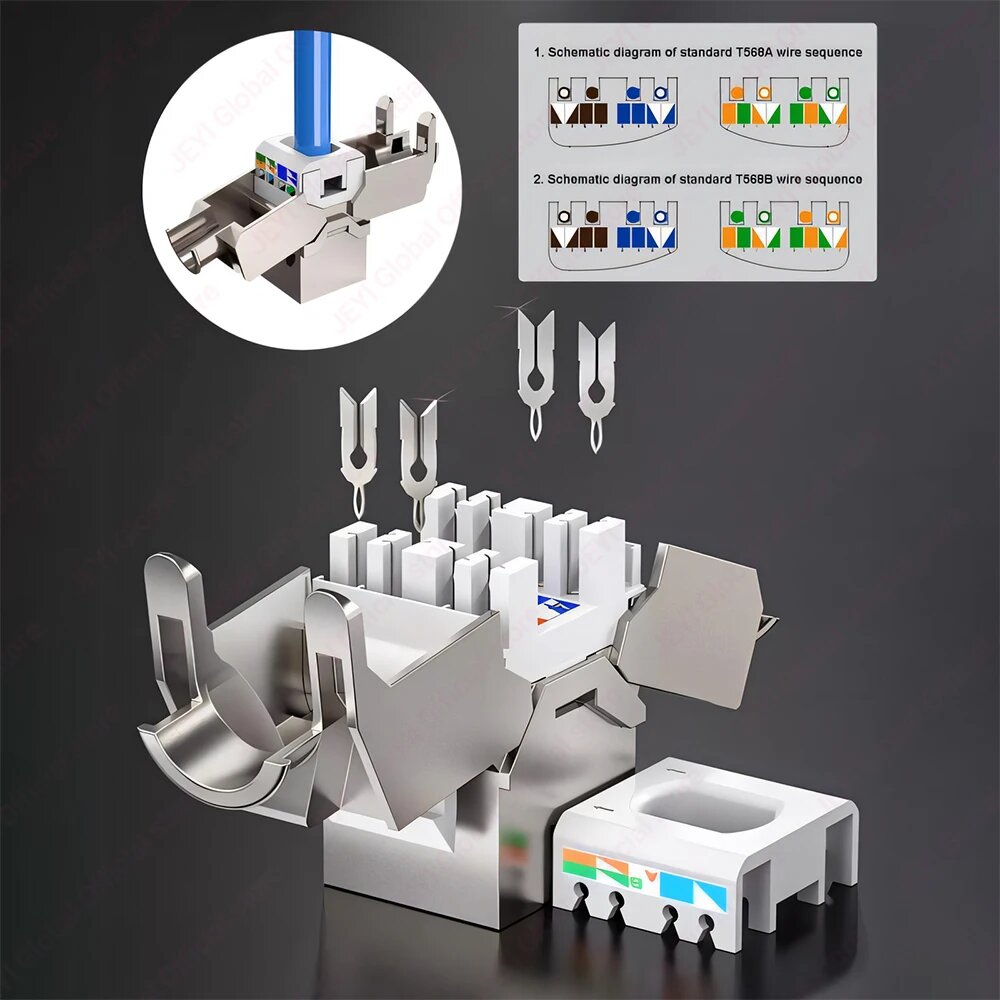 Cat7 RJ-45 Keystone Jack модуль — фото 1