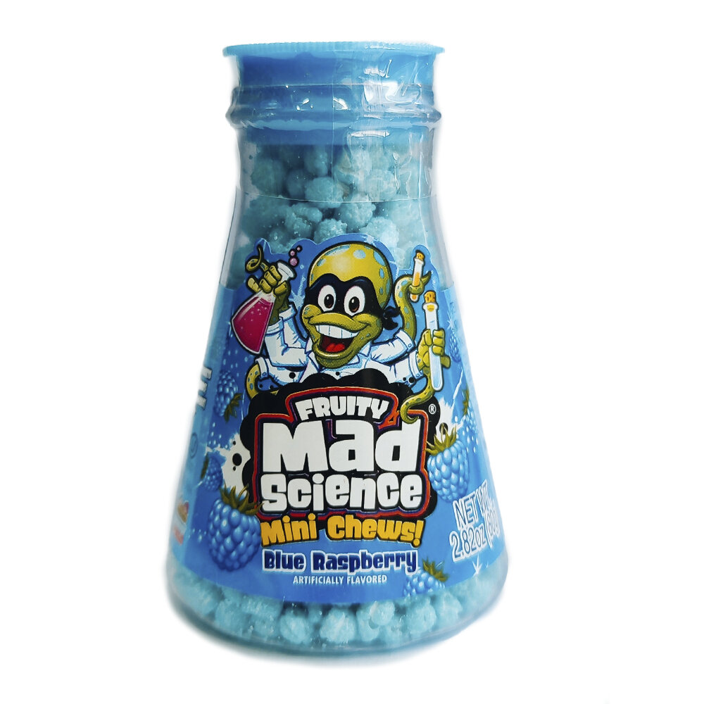 Конфеты Kidsmania Mad Science Blue Raspberry / Кидсмания "Безумная наука" голубая малина (США), 1 шт. 80 грамм