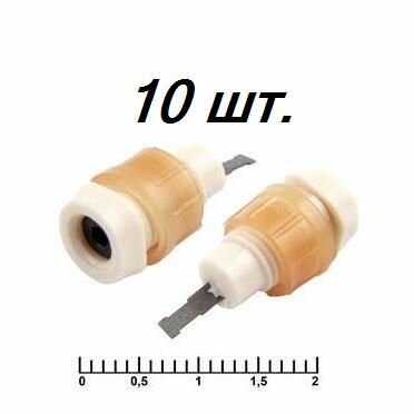 10шт Разъем Банан гнездо Г1.6 белый