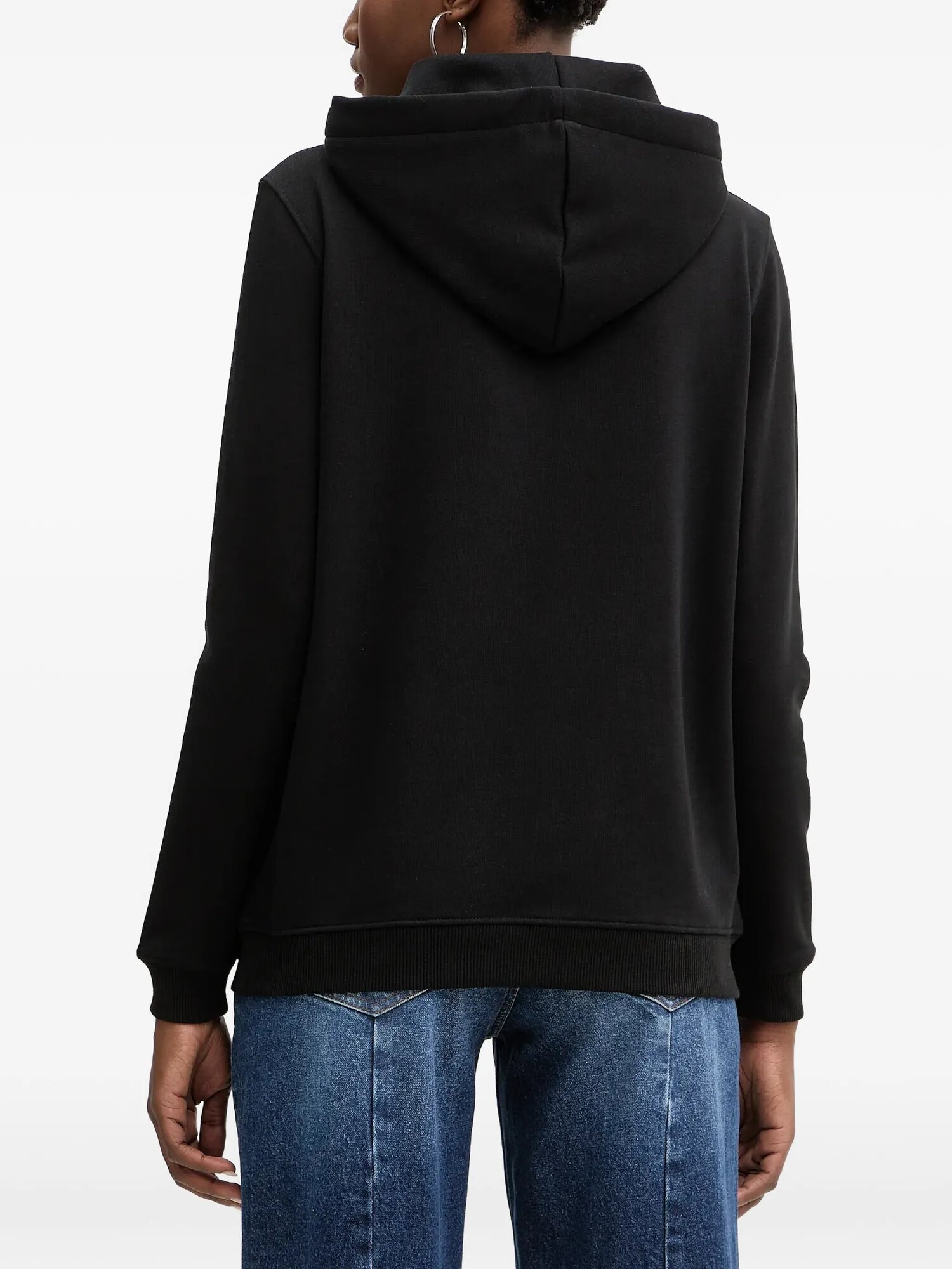 Худи ALPHA INDUSTRIES Logo-print drawstring hoodie, размер 42, , black — фото 1
