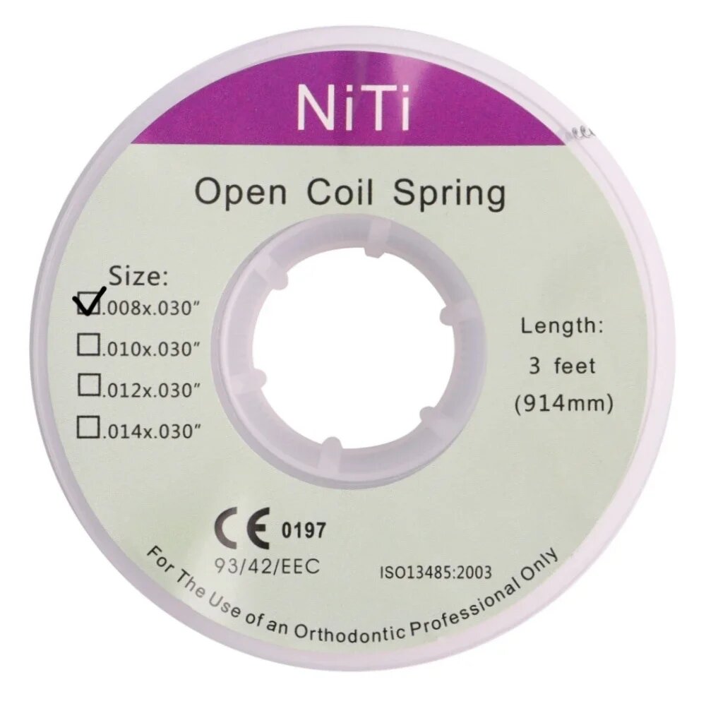 NiTi Open Coil Spring 0.008x0.030, 3 фута