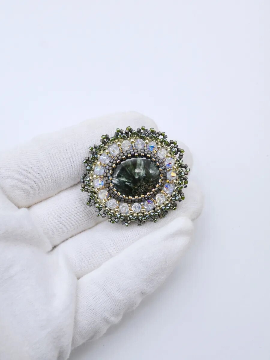 Брошь, кристалл, кристаллы Swarovski