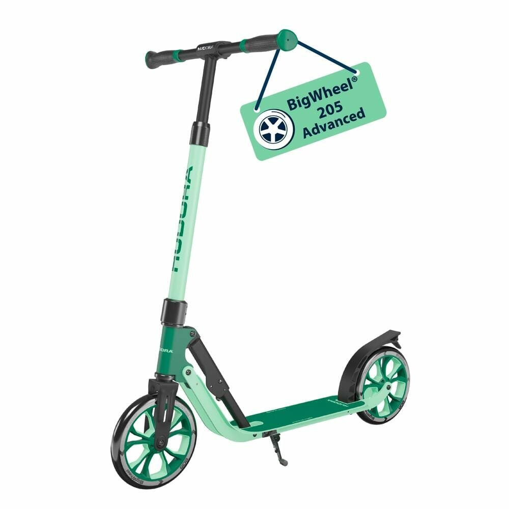 DECATHLON самокат HUDORA BigWheel 205 Advanced, sosnowa ziele , черный, колеса 205 мм, нагрузка 100 кг