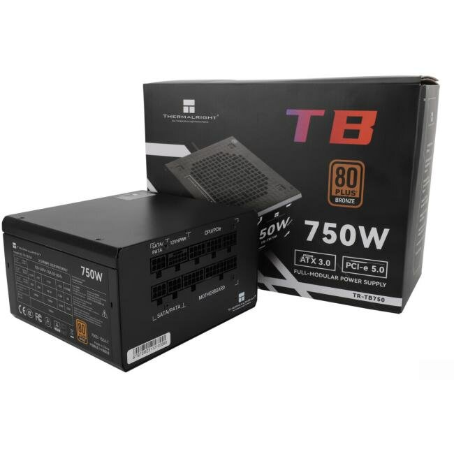 Блок питания 750W Thermalright TR-TB750 80+ Bronze (ATX, 3.0, PCIe 5.0, Full modular, 1x24(20+4)pin — фото 1