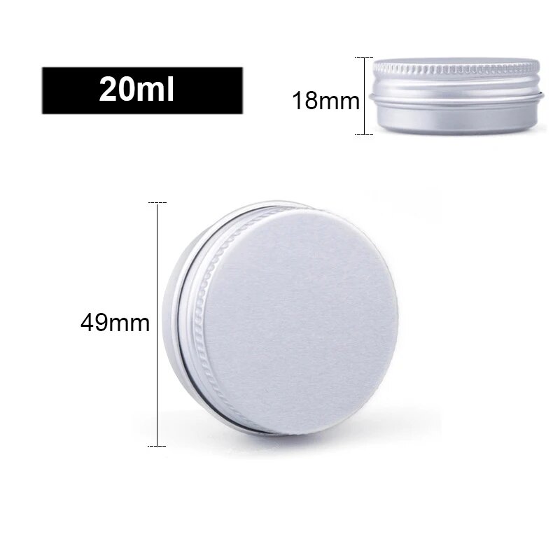 Набор из 10 алюминиевых баночек для хранения 20ml 10 pcs