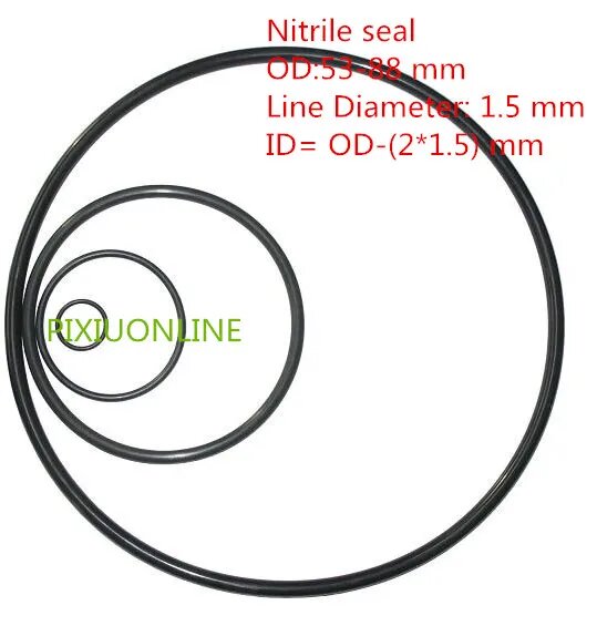 Резиновые уплотнительные кольца YT938 Pixiuonline, 10 шт. 65mm